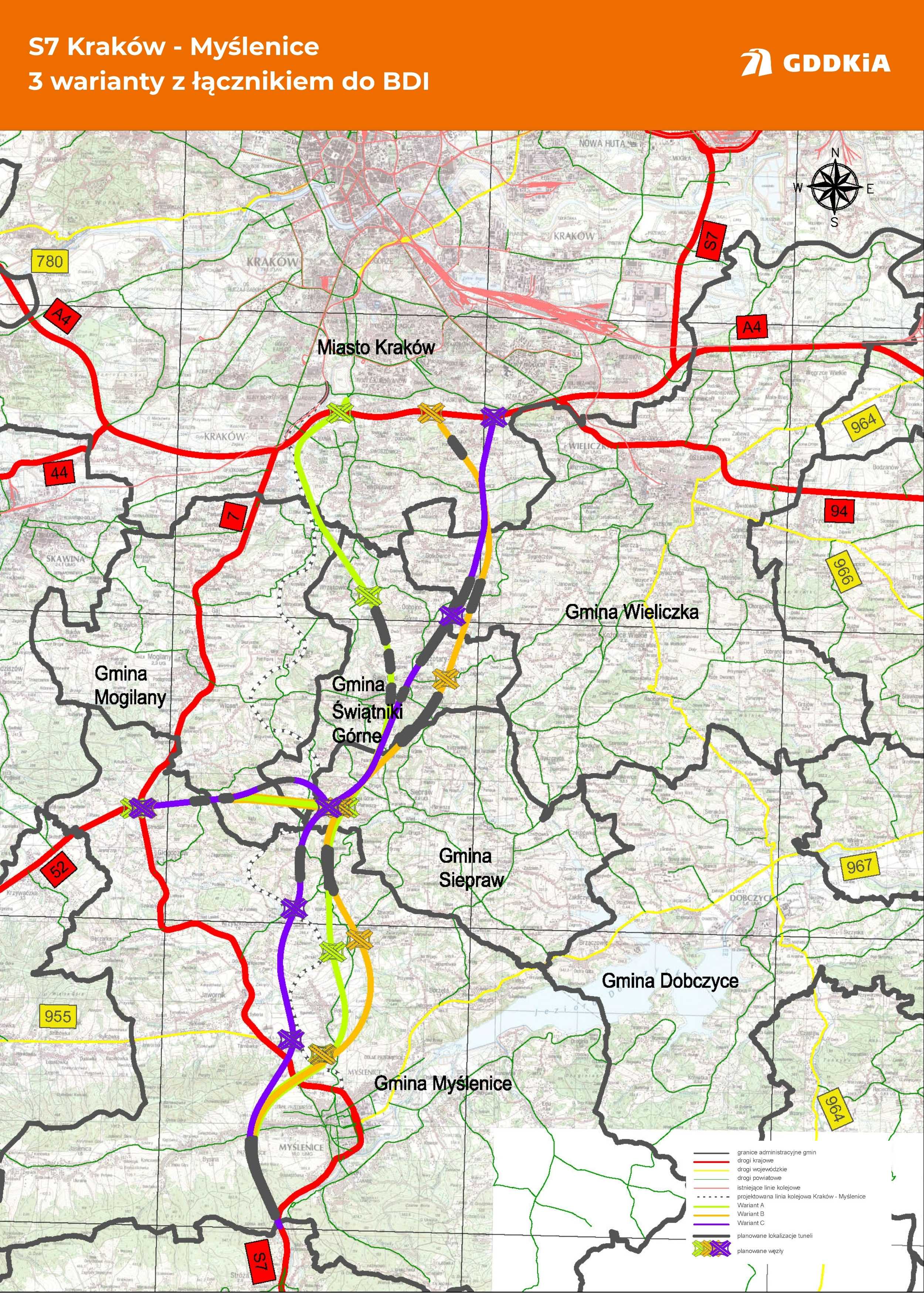 Nowa S7 Kraków – Myślenice [MAPA]. Mieszkańcy protestują, wicepremier ...