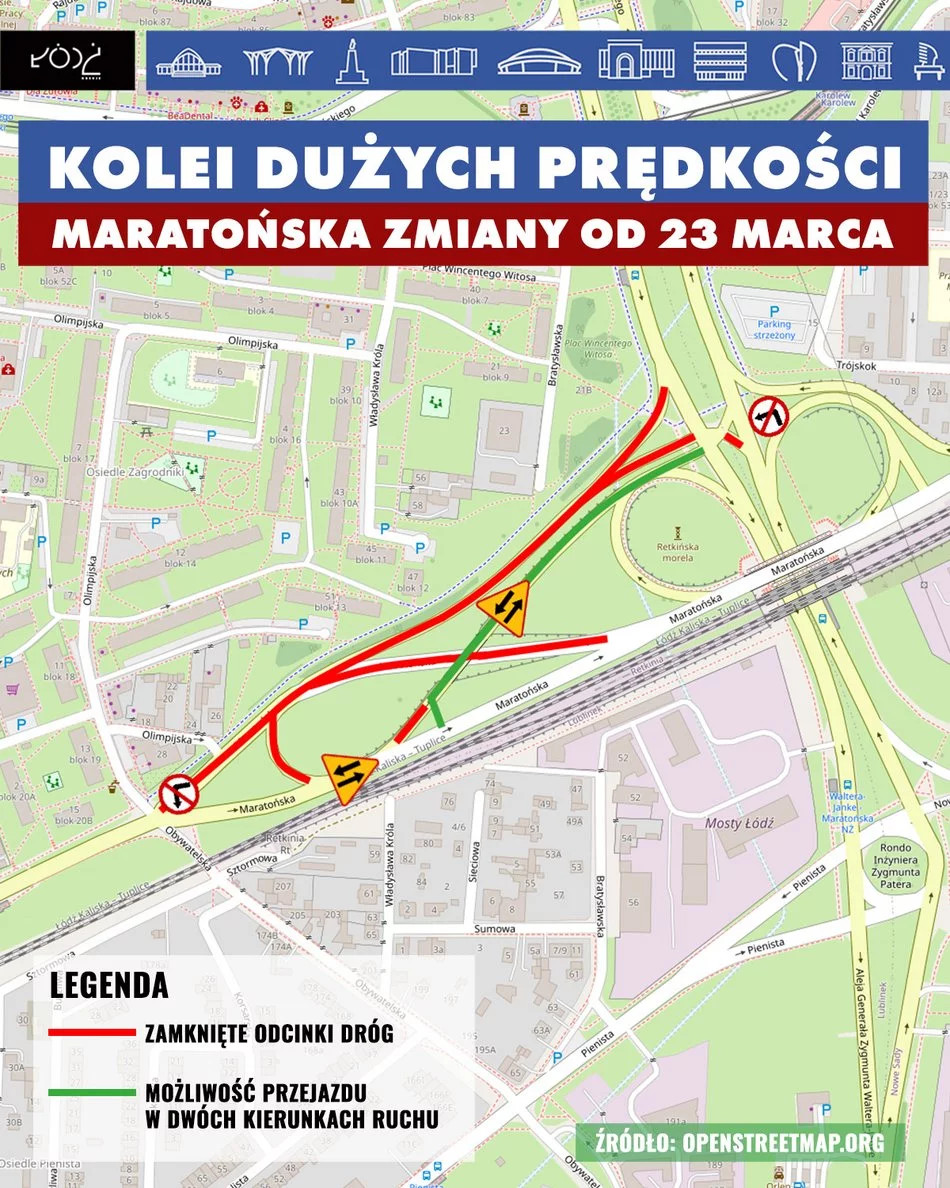 Od soboty utrudnienia drogowe na Retkini. Chodzi o inwestycję kolejową